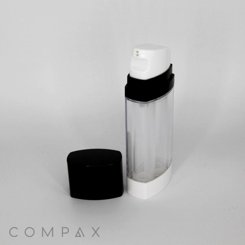 30mL Dual Chamber Airless Bottle with Pump – COMPAX Packaging
